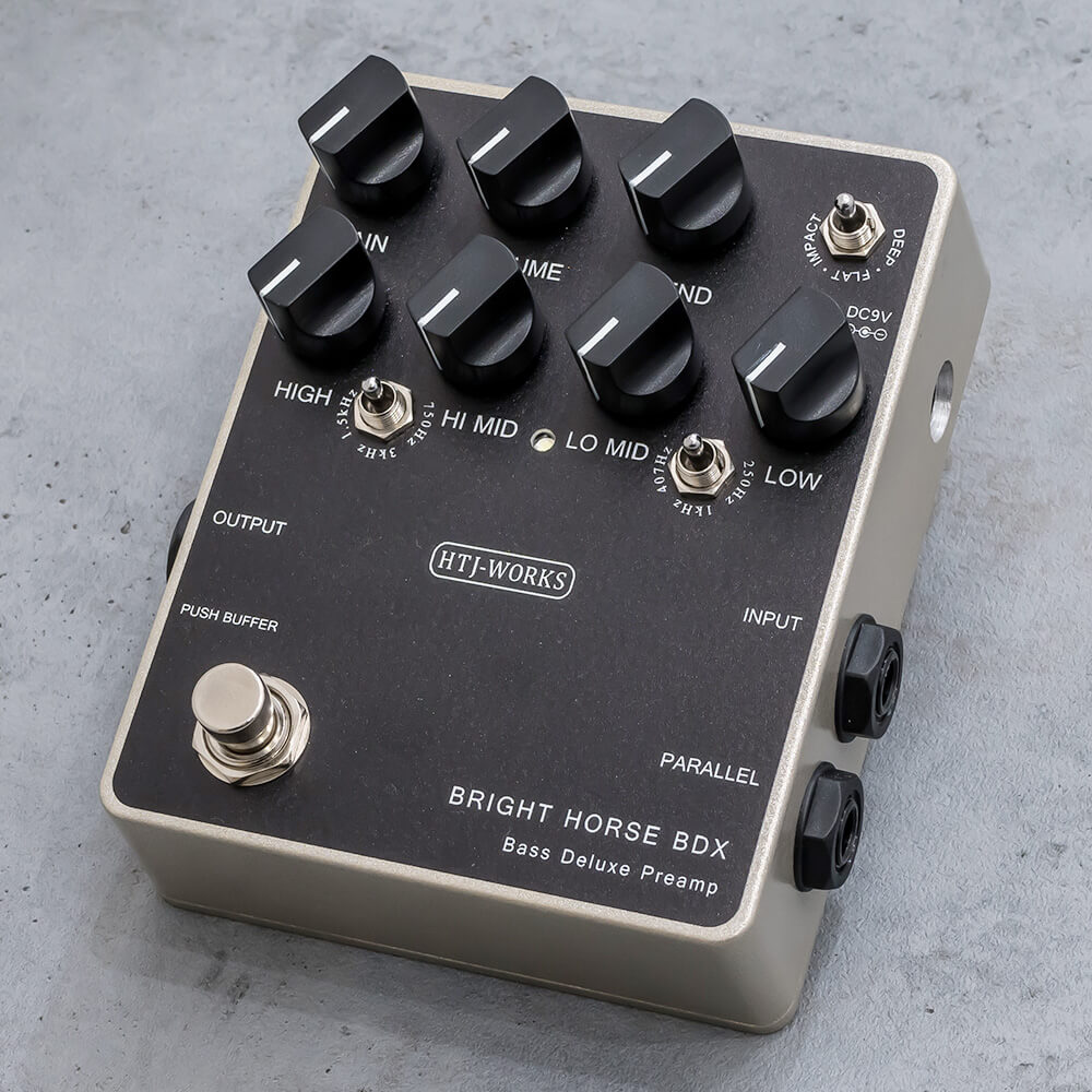 HTJ-WORKS BRIGHT HORSE BDX -Bass Deluxe Preamp- シャンパンシルバー｜ミュージックランドKEY