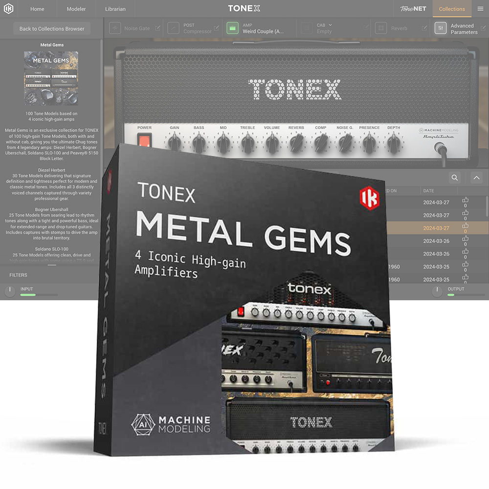 IK Multimedia TONEX Metal Gems Signature Collection｜ミュージックランドKEY